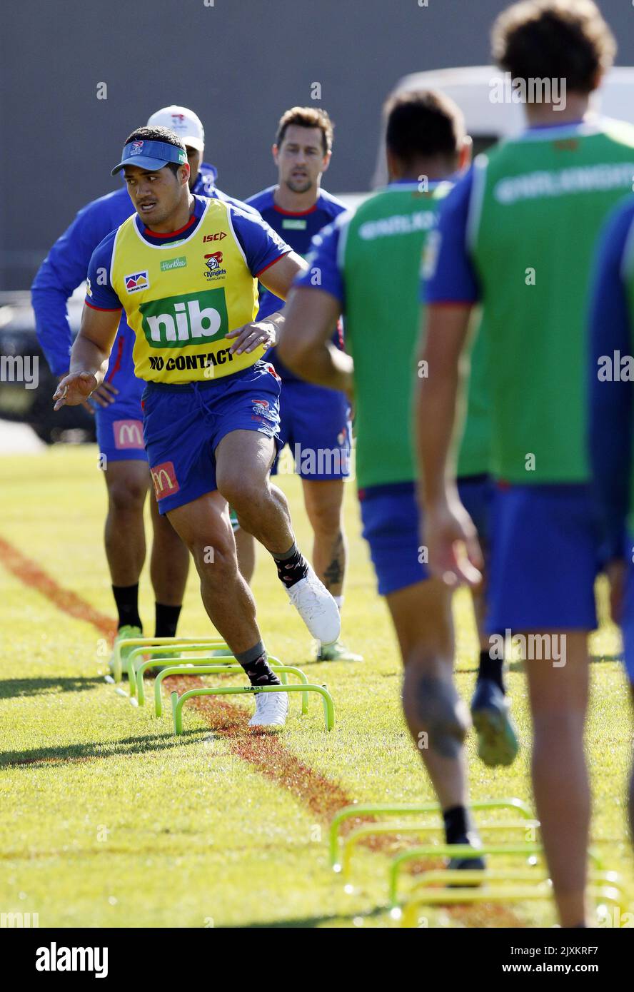 Sione Mata'utia during the Newcastle Knights training session at ...
