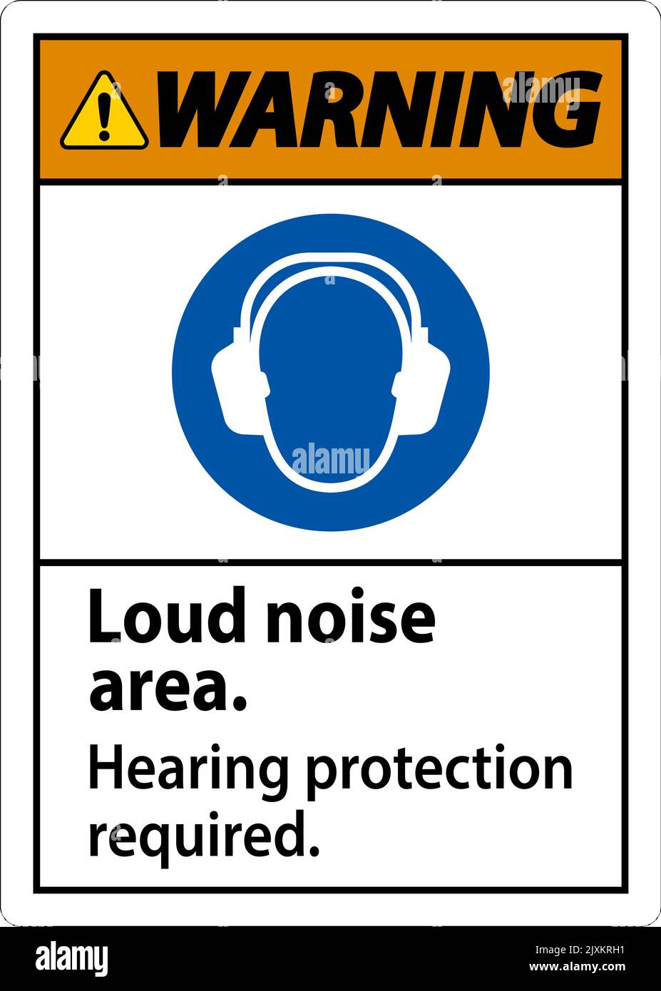 Hearing protection required sign Stock Vector Images - Alamy