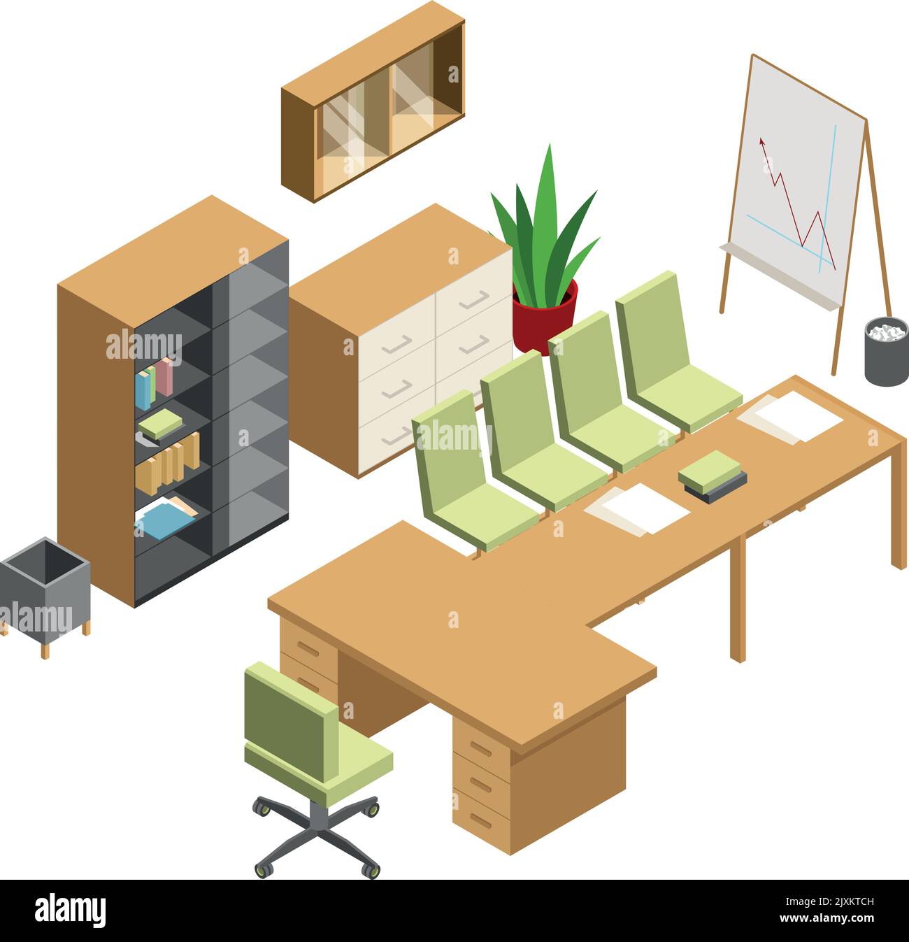 Interior design of office room Cut Out Stock Images & Pictures - Alamy