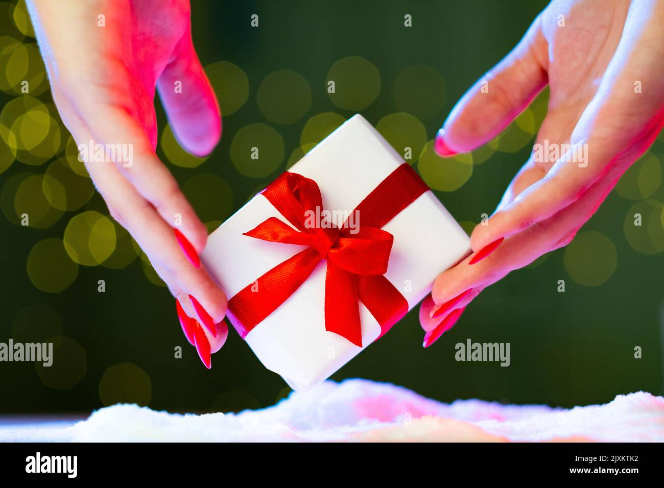 merry christmas gift surprise festive decoration Stock Photo - Alamy