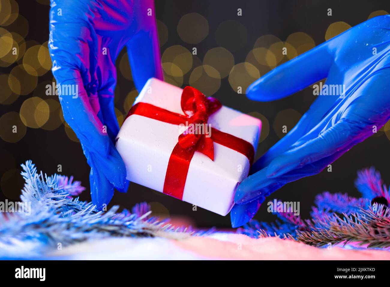 christmas 2021 covid-19 protection holiday gift Stock Photo - Alamy