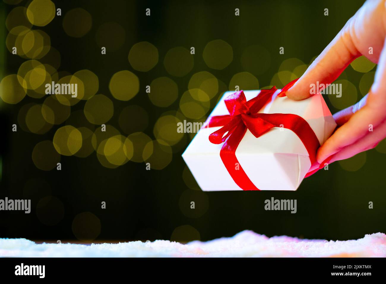 christmas gift holiday surprise greeting Stock Photo - Alamy