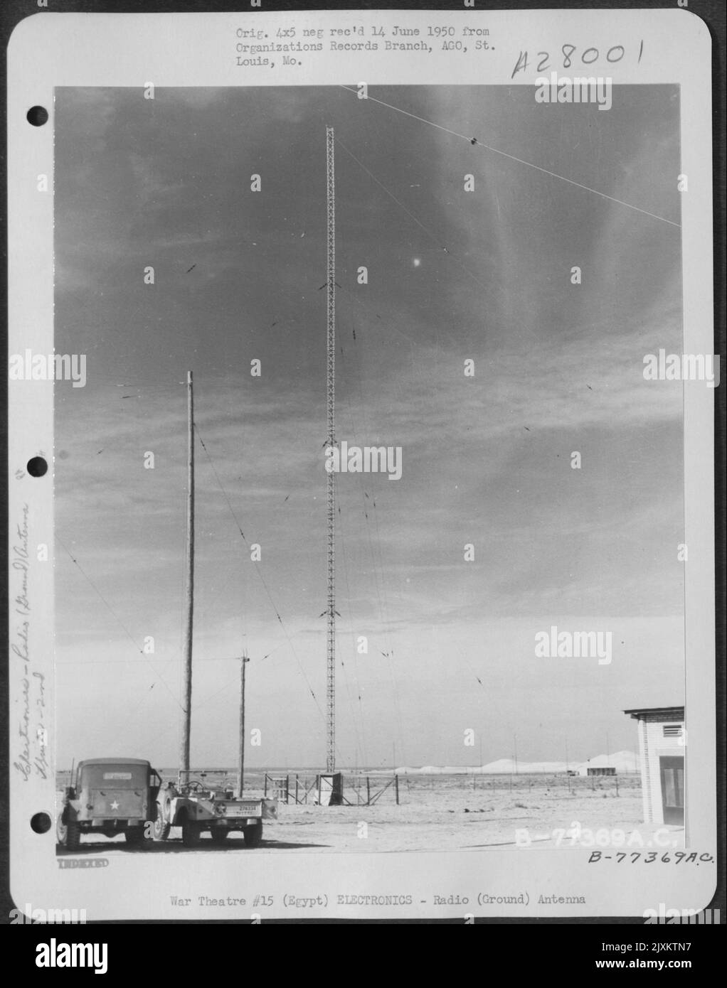 Transmitter building and antennae for 2nd Army Airways Communication ...