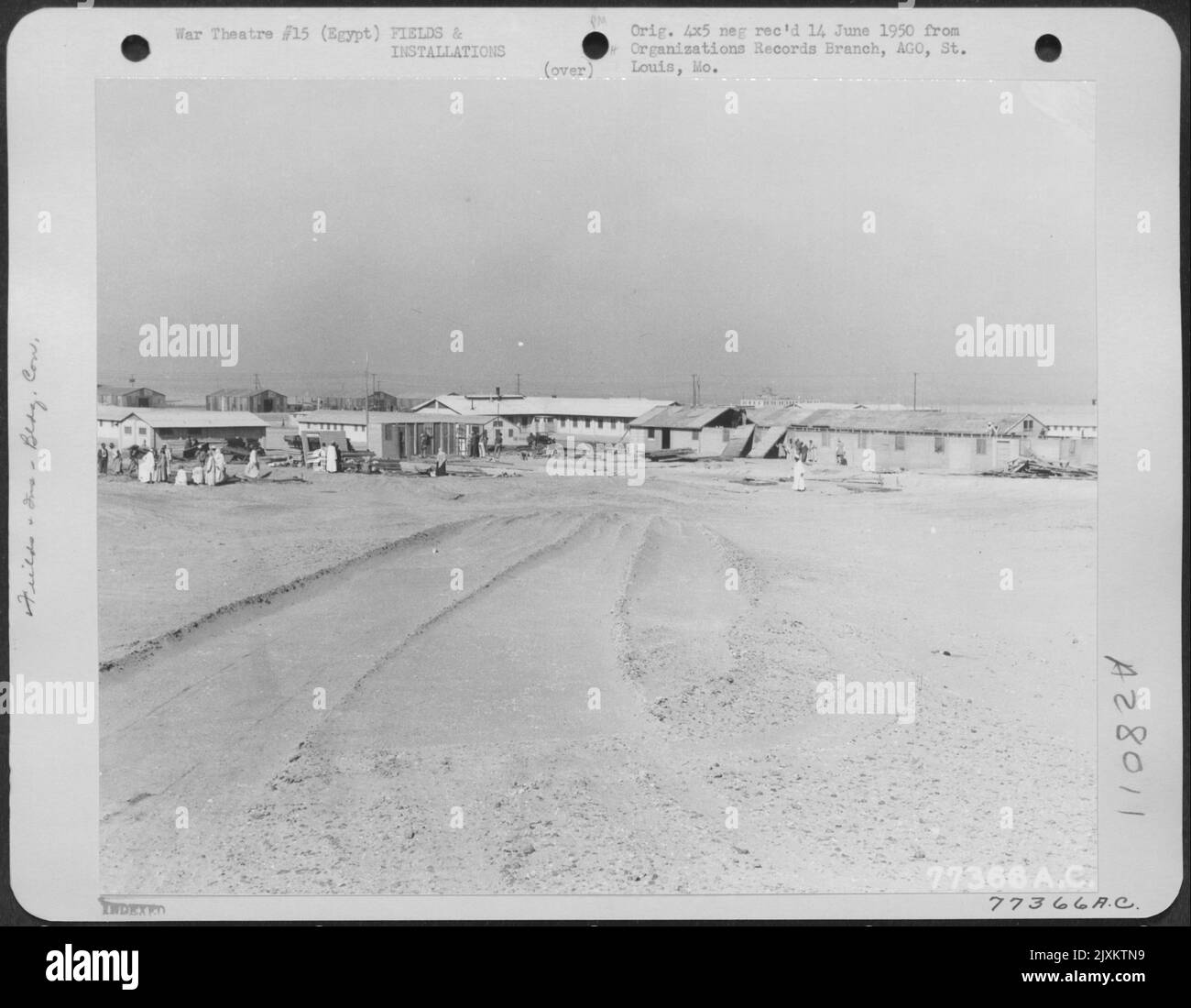 General view of buildings under construction at Payne Field, Cairo ...