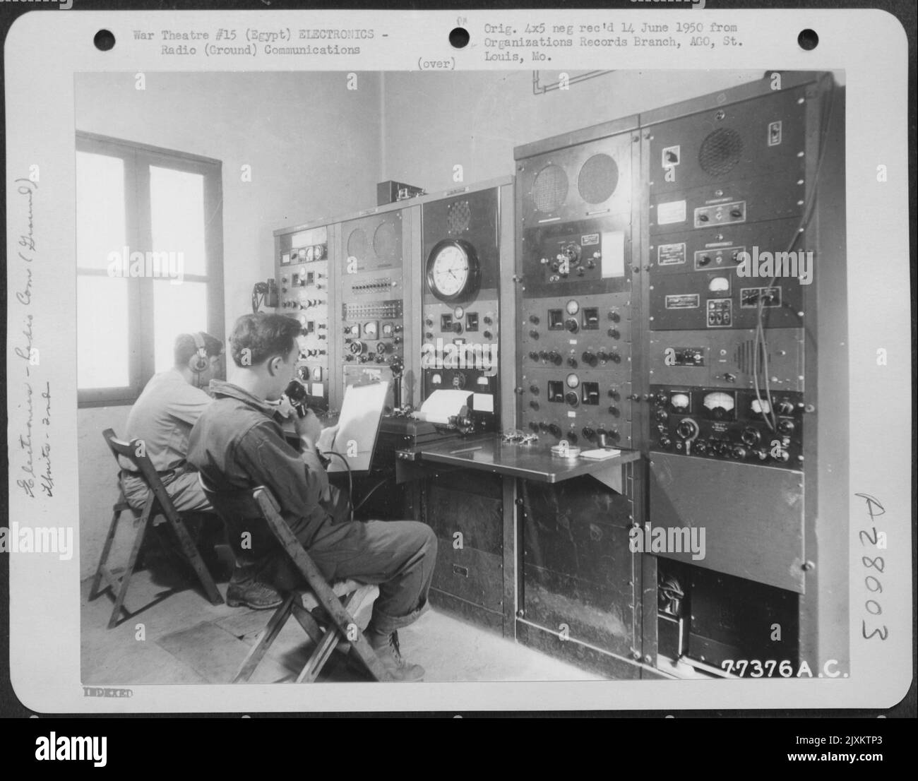 Members of 2nd Army Airways Communication Wing at work in the radio ...