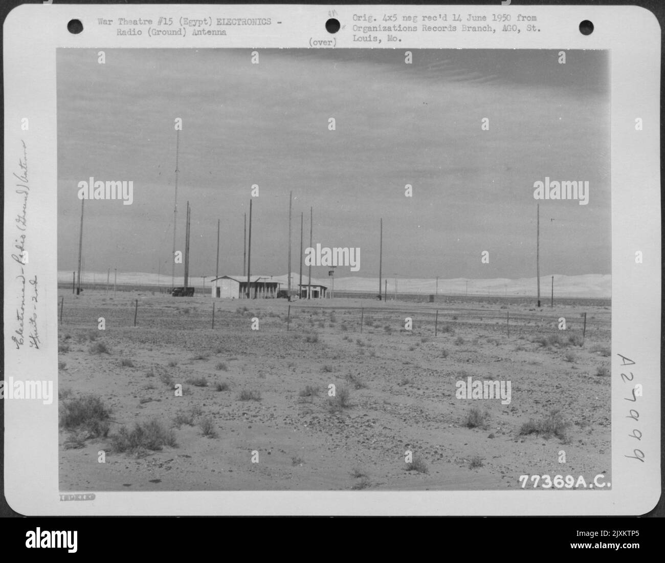Transmitter building and antennae for 2nd Army Airways Communication ...