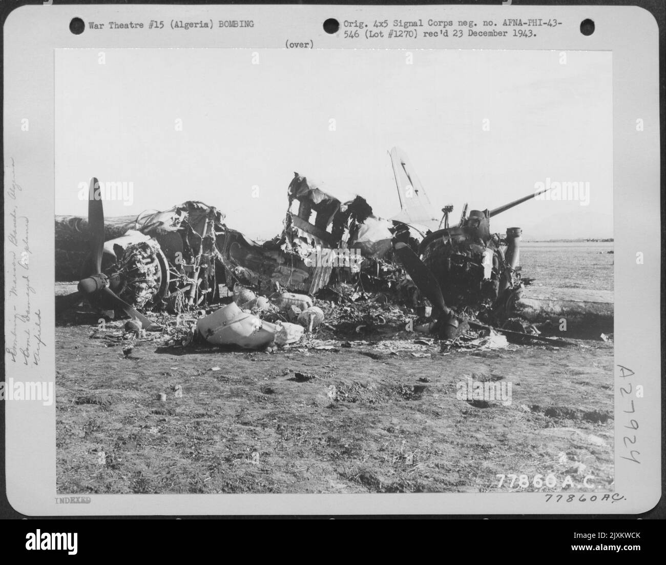U.S. plane damaged during German night raid on an airfield at Maison ...