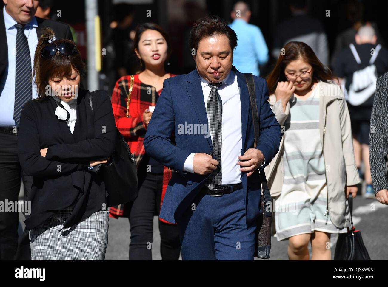Family members of murdered South Korean student Eunji Ban are seen ...