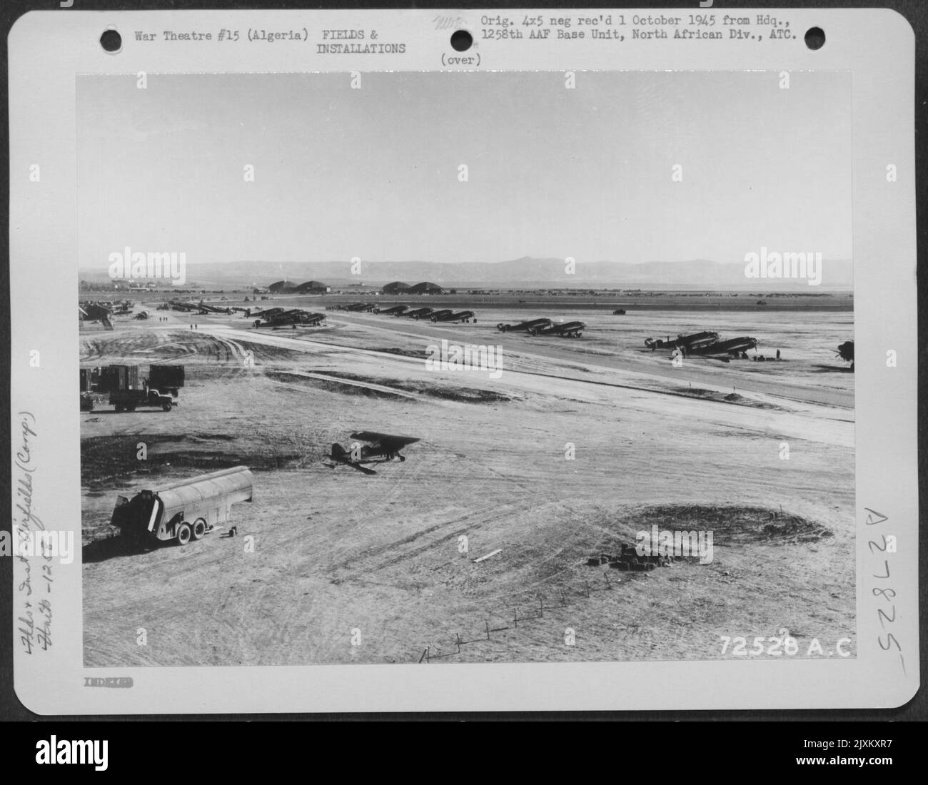 Planes parked on the strip at La Senia Airfield in Algeria, North ...