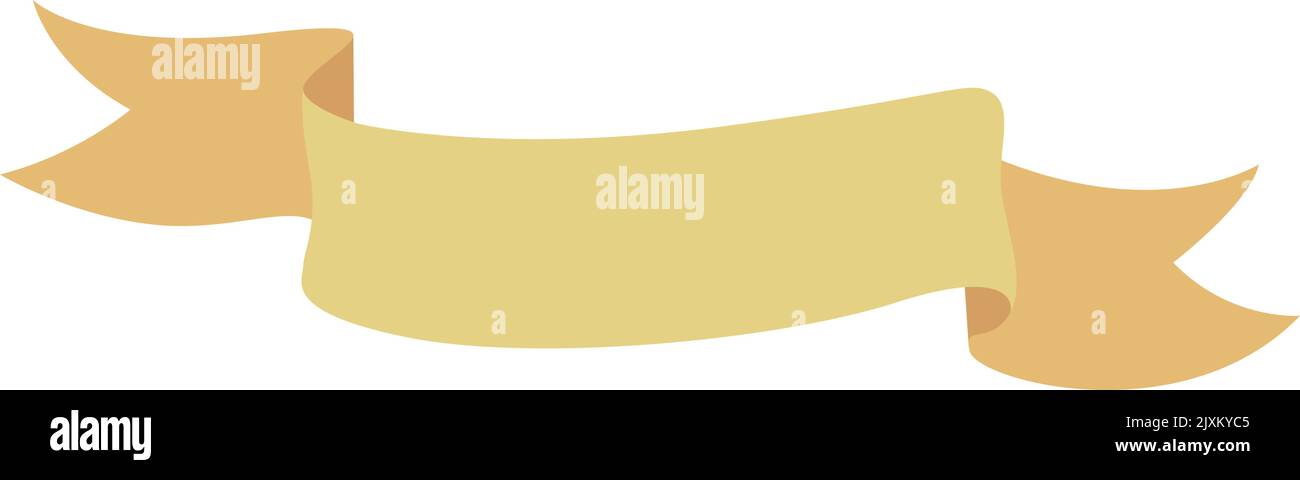 Yellow banner flag. Blank decorative title scroll Stock Vector Image ...