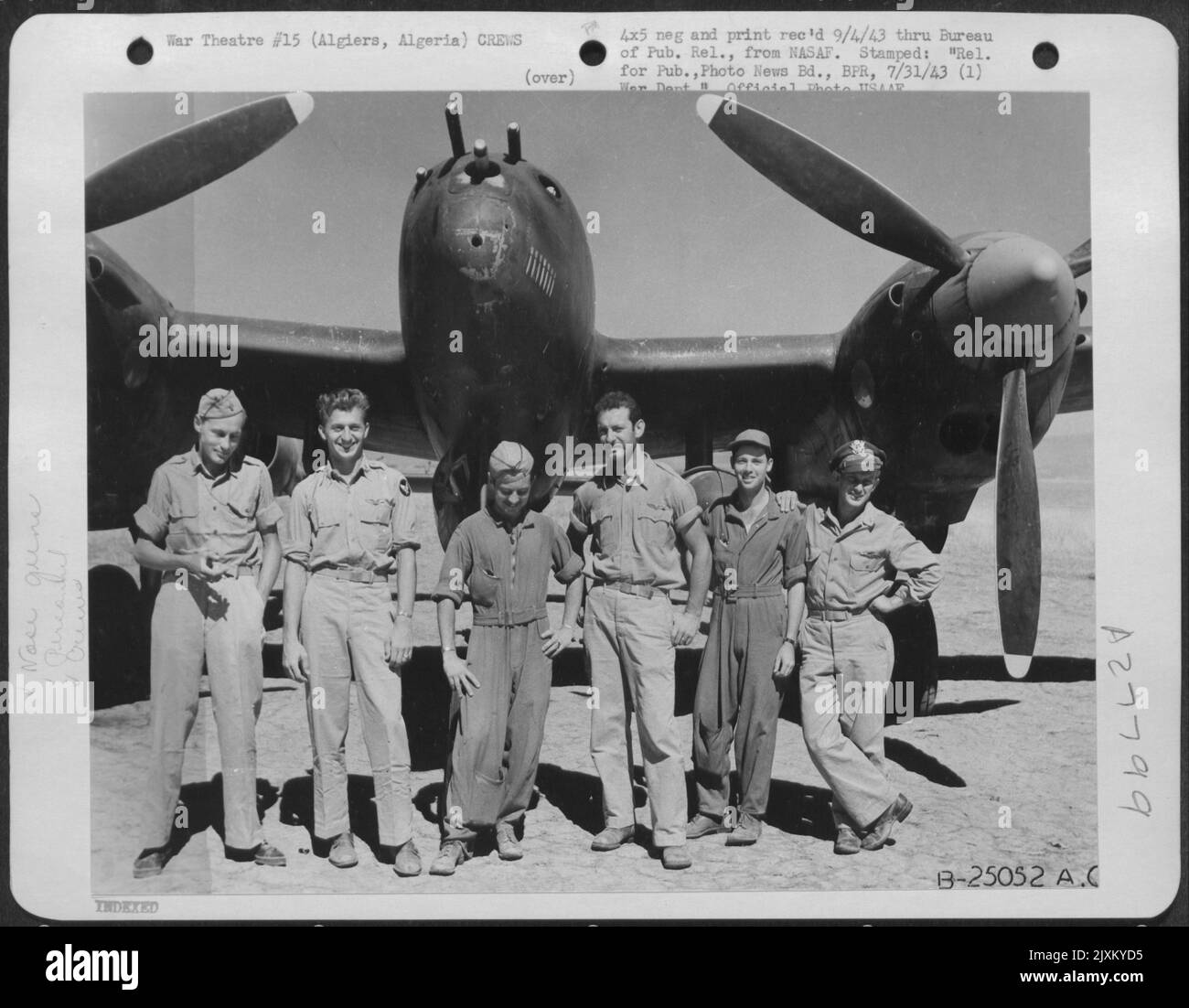 From an Advance North African Air Base, 13 July 1943. Shown above are a ...