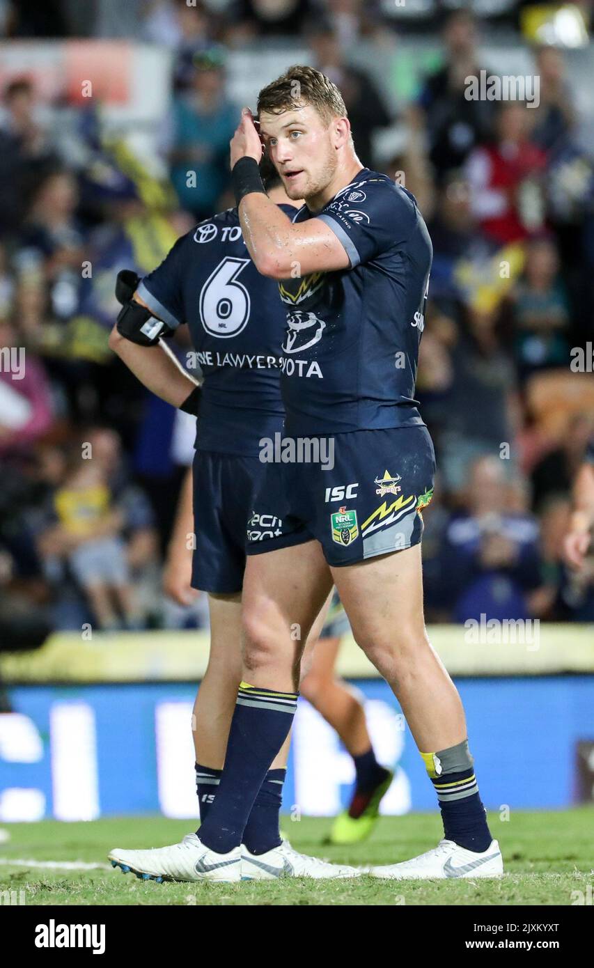 Coen Hess of the Cowboys during the Round 24 NRL match between the ...