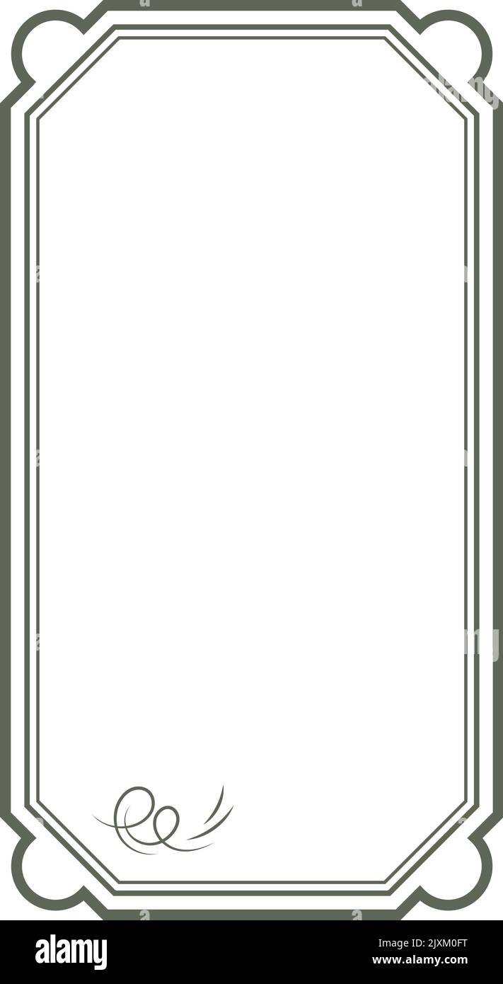 Blank label frame template with elegant decorative corners Stock Vector ...