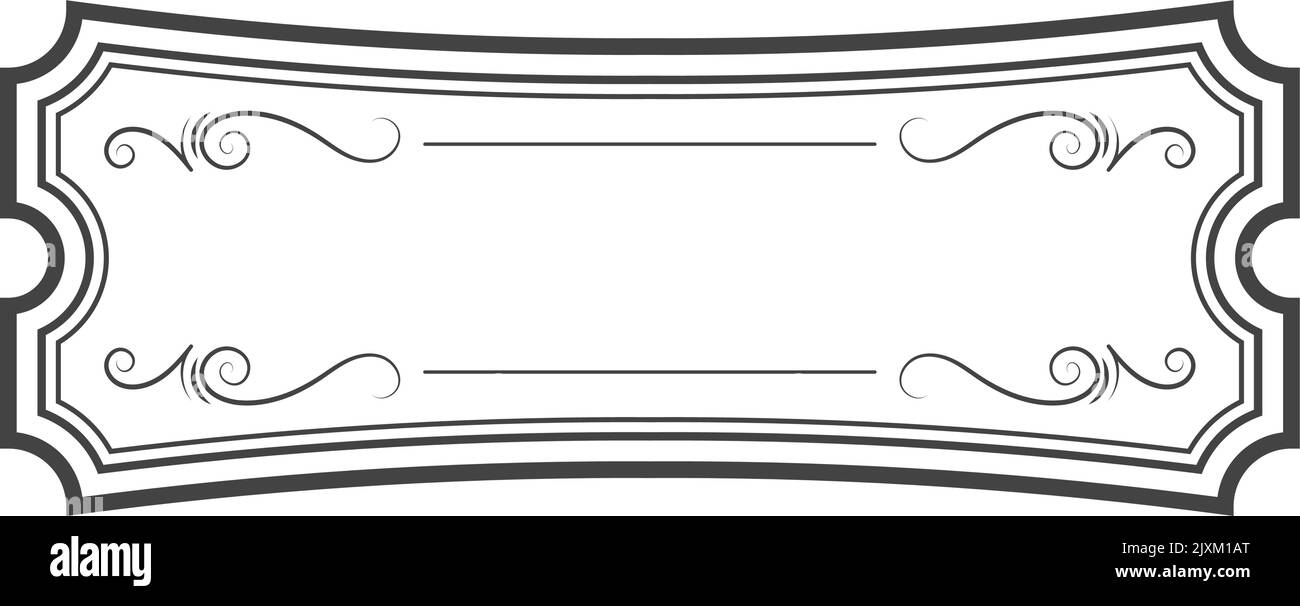 Ornate label with vintage caligraphic decoration. Blank template Stock ...