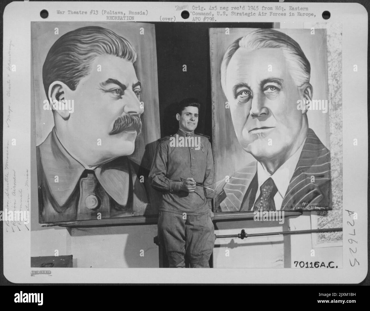 These portraits of President Franklin D. Roosevelt and Premier Joseph ...