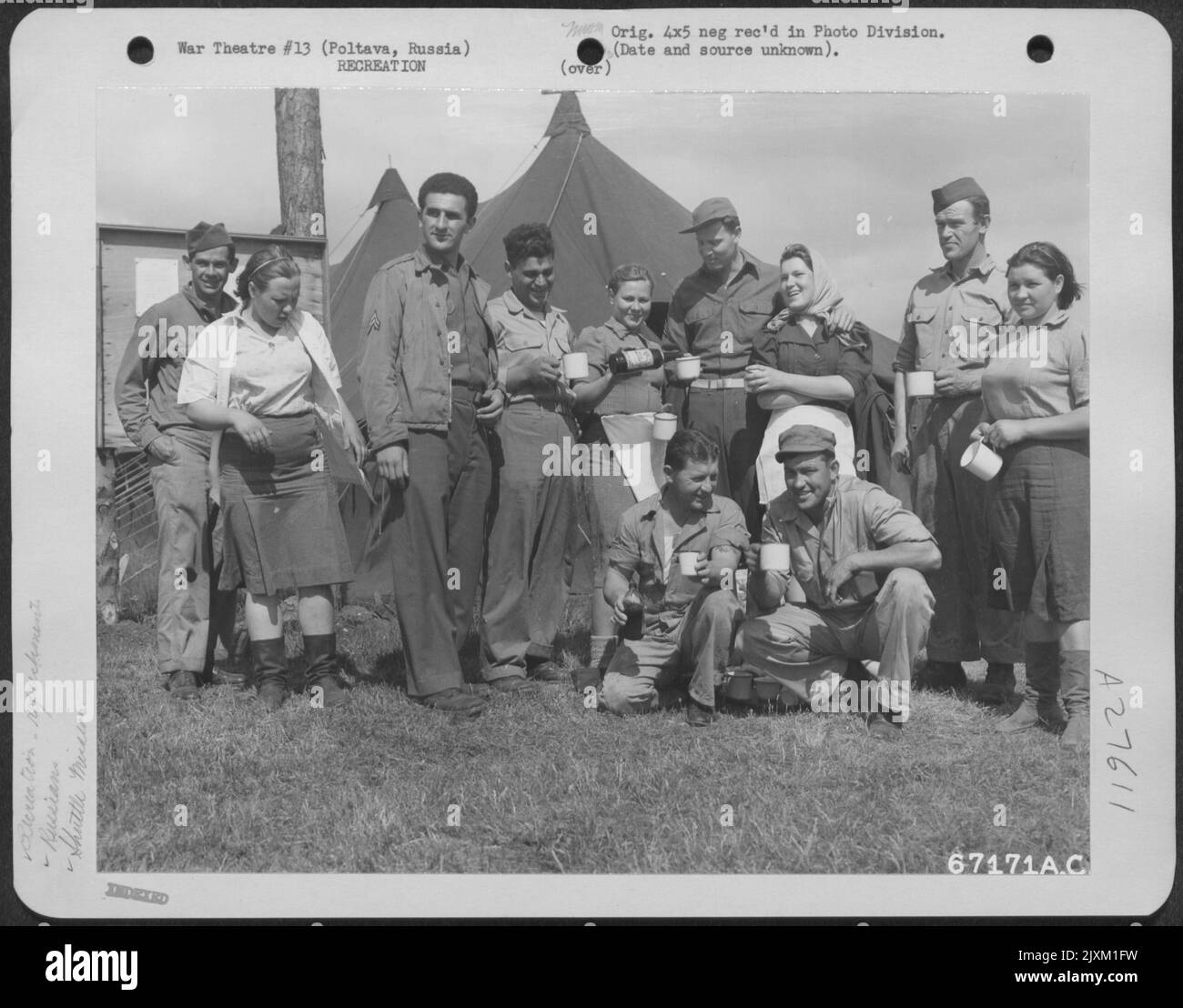 Poltava, Russia-American Air Force men, who participated in the Russian ...