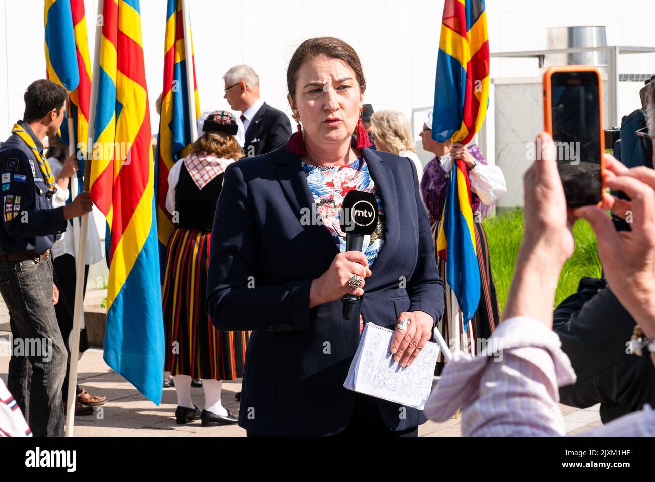 Finnish TV report at Åland 100 Anniversary Celebrations in Mariehamn ...