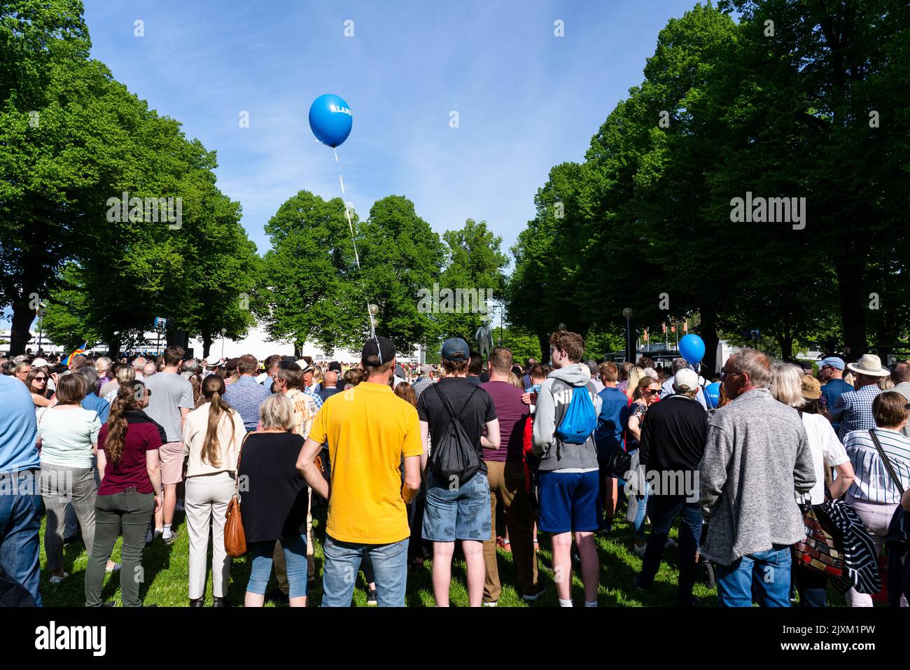 Crowd scenes from the Åland 100 Anniversary Celebrations in Mariehamn ...