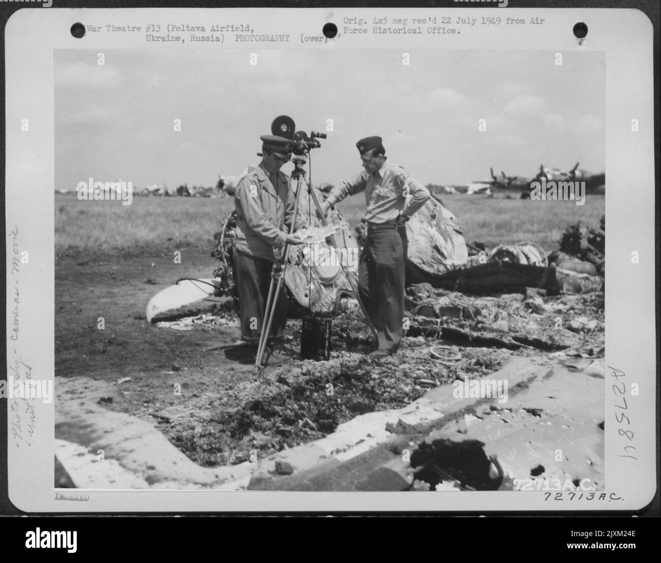 Members of the 8th Combat Camera Unit set up their cameras at Poltava ...