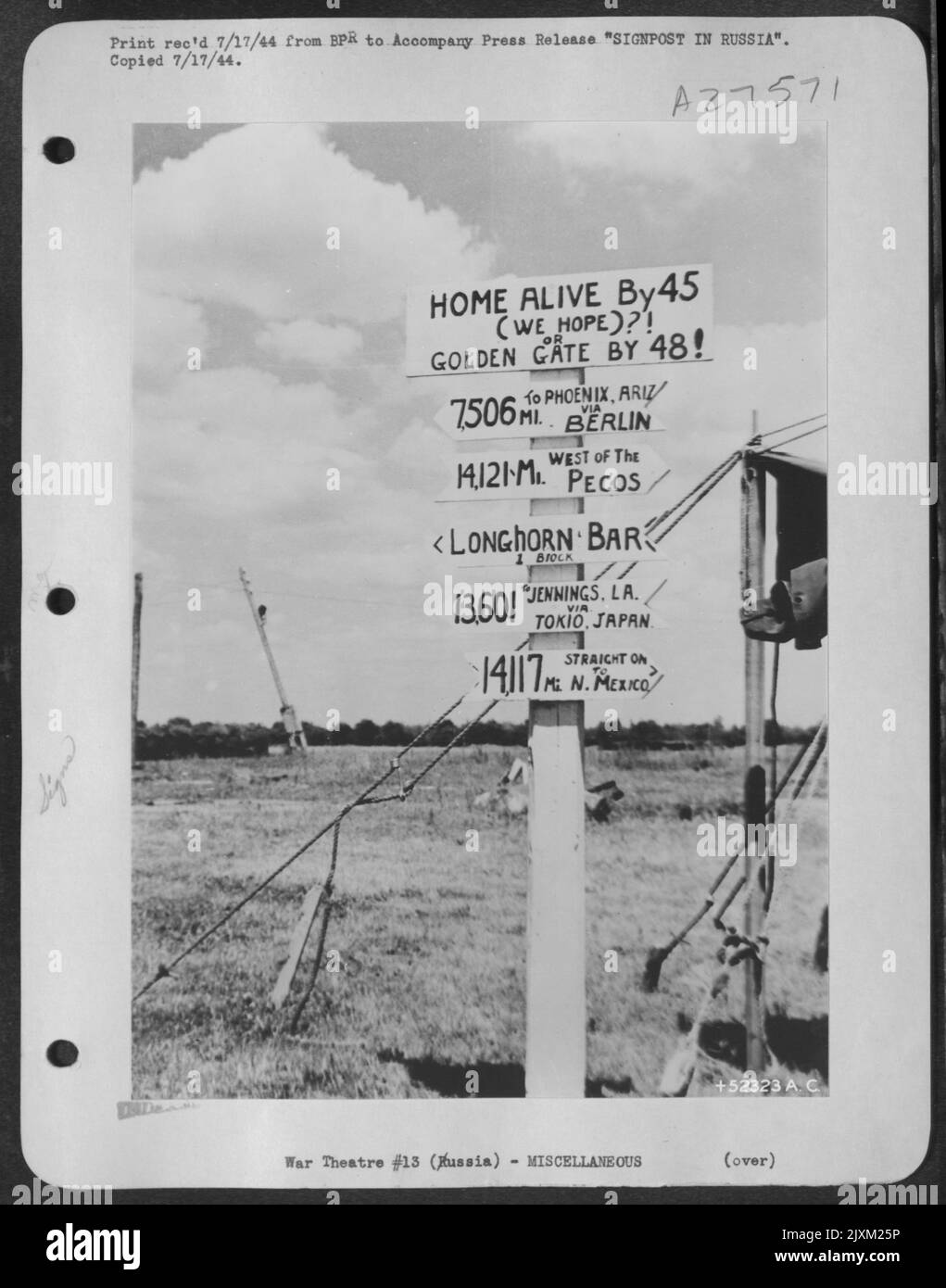 From this sign post on one of the shuttle bomber bases in Russia, the ...