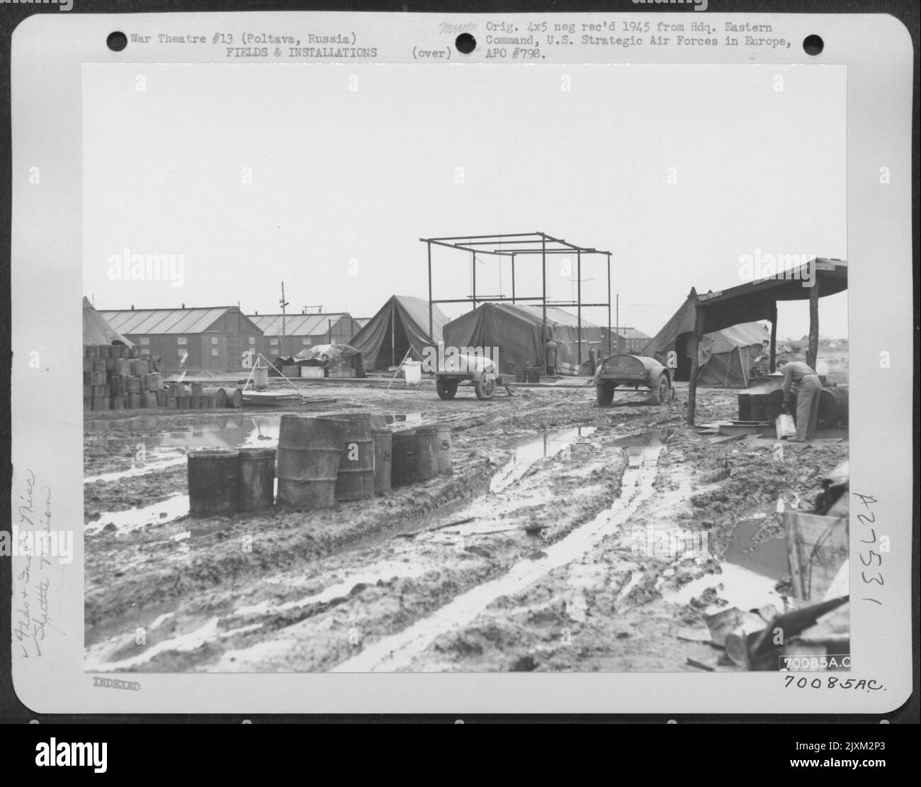 Heavy rainfall during November 1944 turned this area at Poltava Airbase ...