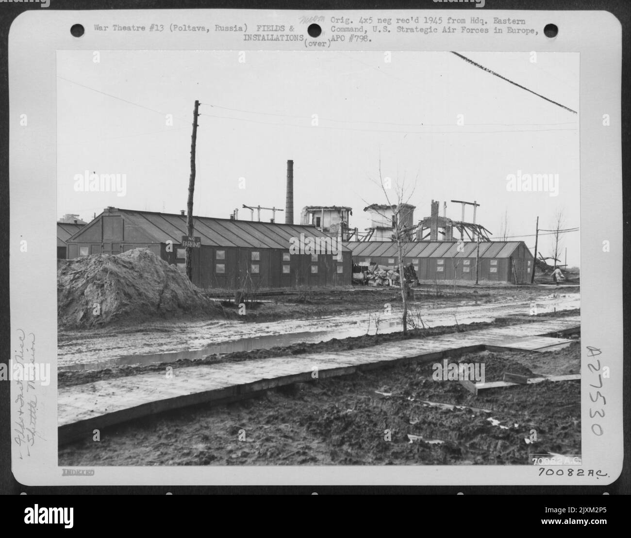 Due to heavy rainfall during the month of November 1944, the roads and ...