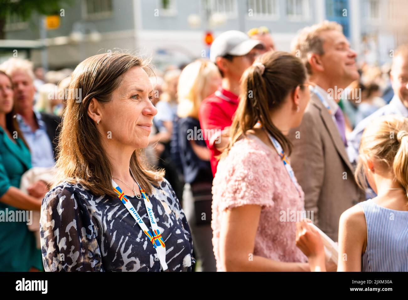 Crowd scenes from the Åland 100 Anniversary Celebrations in Mariehamn ...