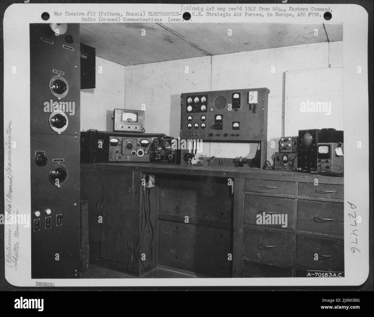 Radio transmitter station at Poltava Airbase, a shuttle mission base in ...