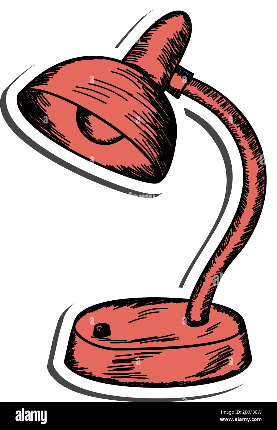 Lamp sticker with shadow on education theme. Back to school. Vector ...