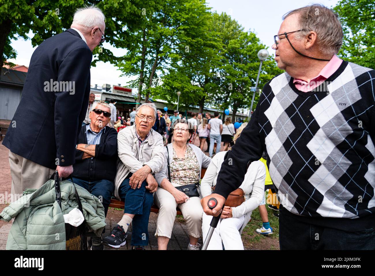 Crowd scenes from the Åland 100 Anniversary Celebrations in Mariehamn ...
