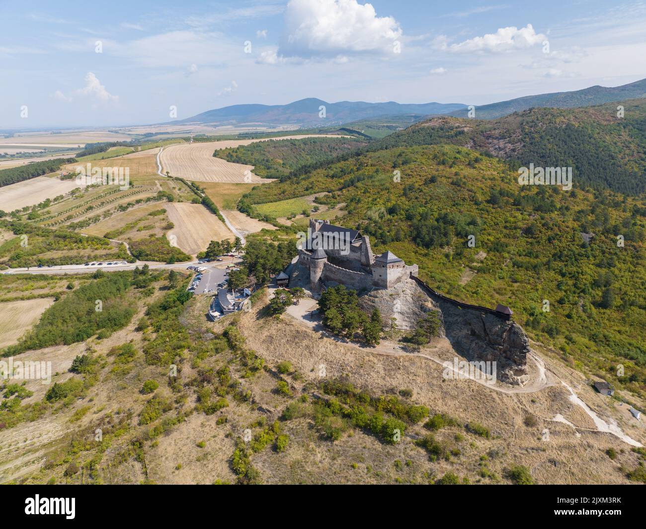 Aerial view boldogkő castle hi-res stock photography and images - Alamy