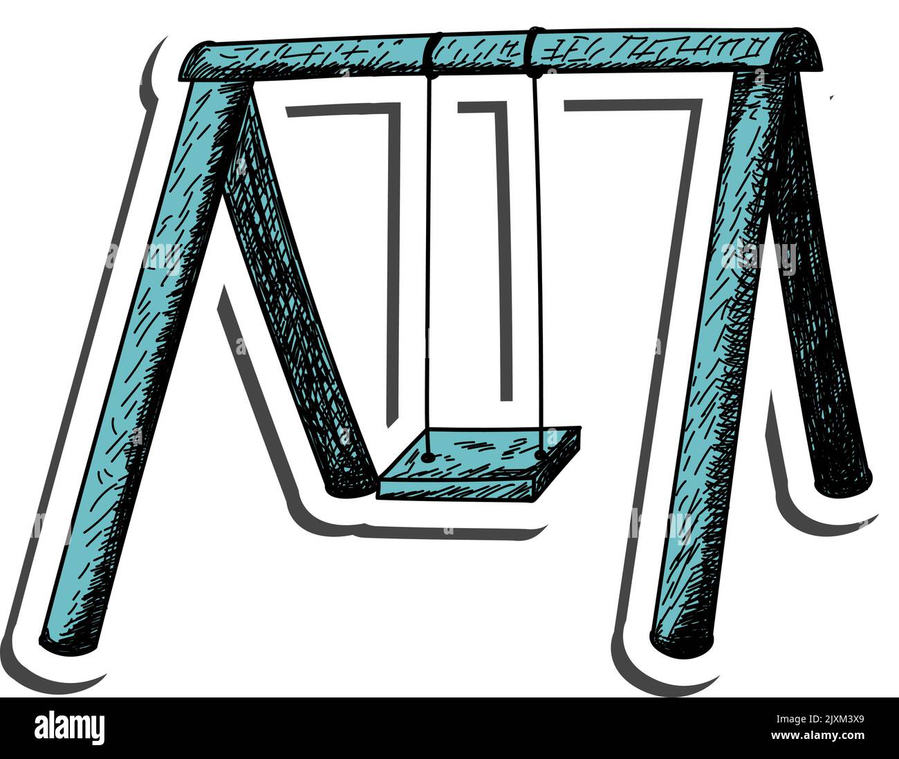 Back garden swing Cut Out Stock Images & Pictures - Alamy