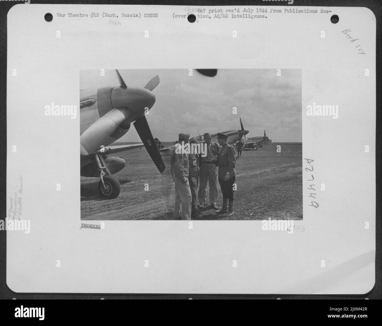 The first American flyers to arrive on Soviet soil, visit with Soviet ...