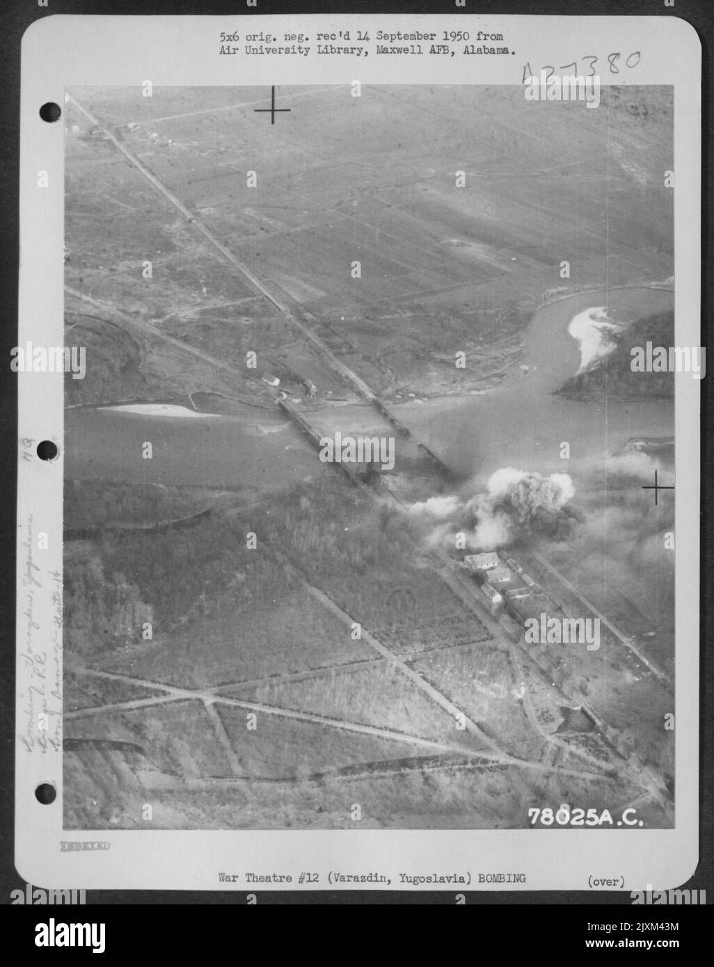 Bomb Damage To Varazdin Railroad Bridge, Yugoslavia By Planes Of The ...