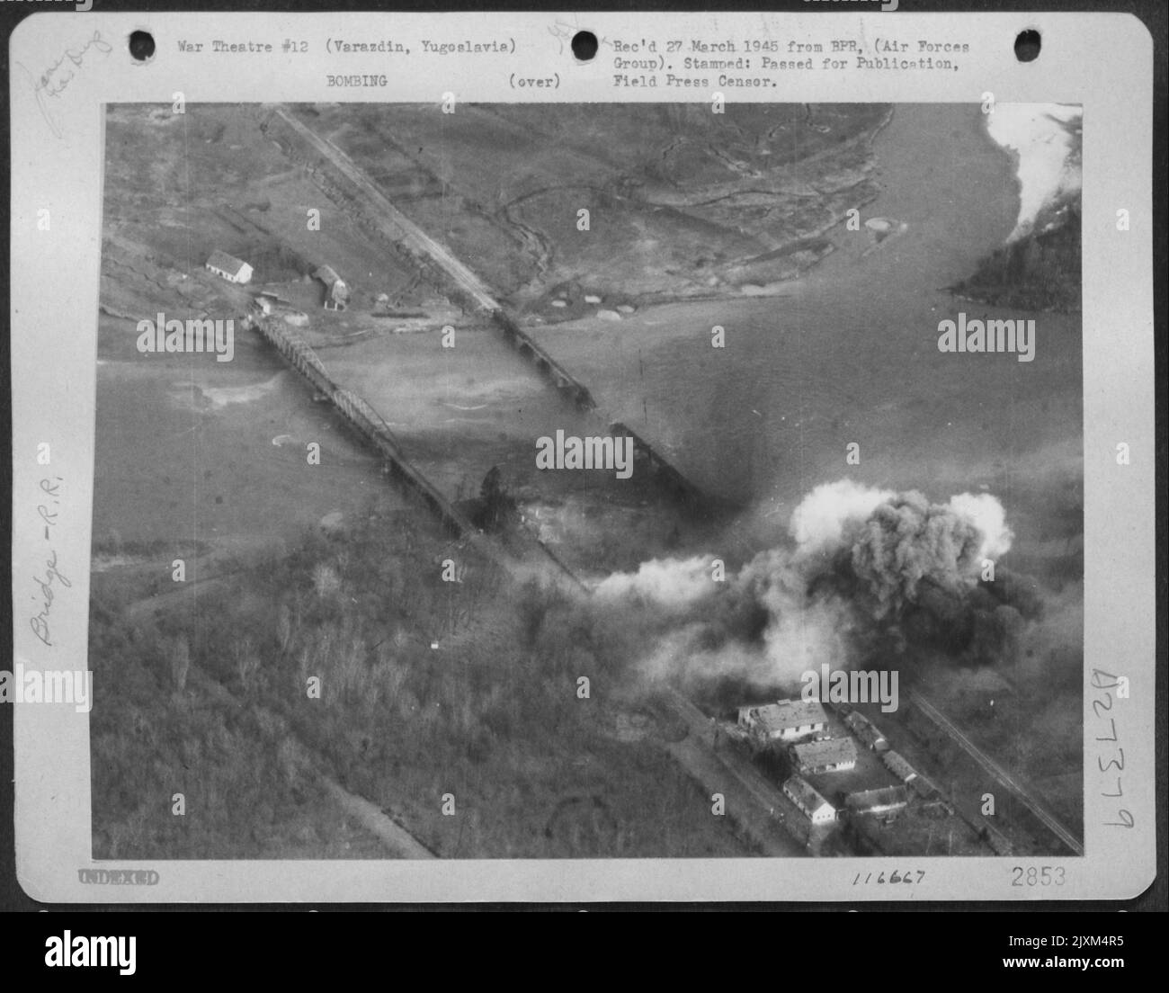 In a combination high altitude and dive-bombing attack on this railroad ...