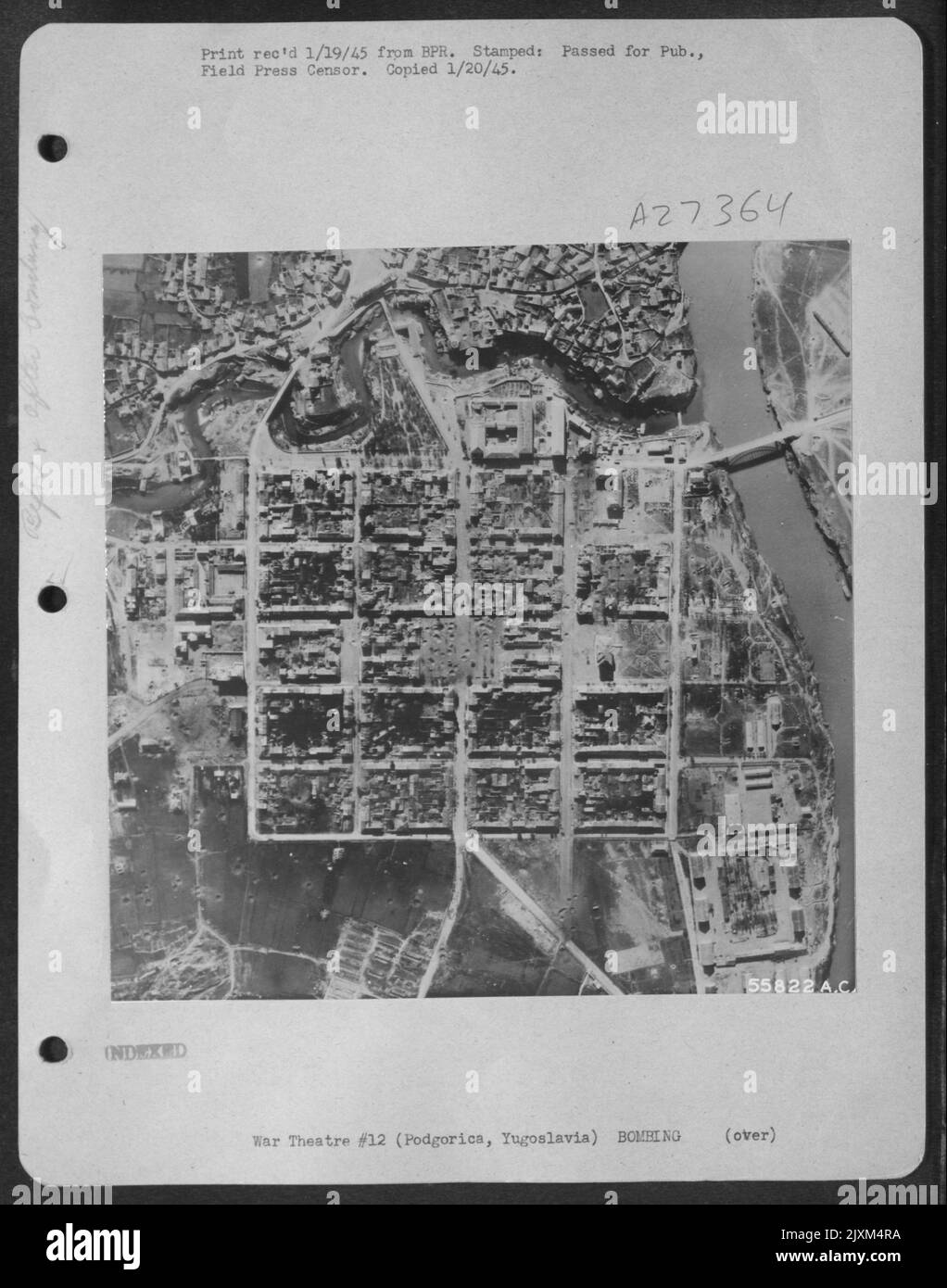 YUGOSLAVIA-Before the attack. The gridiron section of Podgorica, north ...