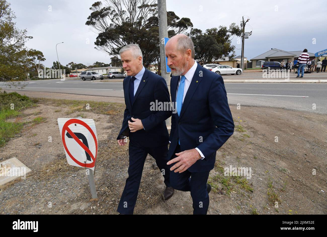 MP Rowan Ramsey and Deputy Prime Minister Michael McCormack are seen ...