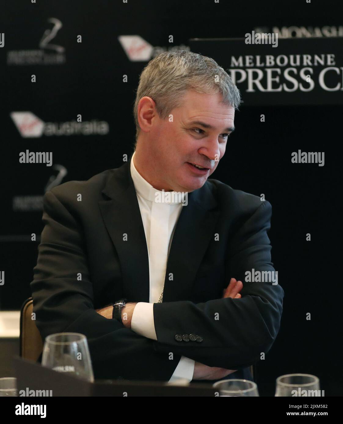 Melbourne's new Catholic archbishop Peter Comensoli before addressing ...