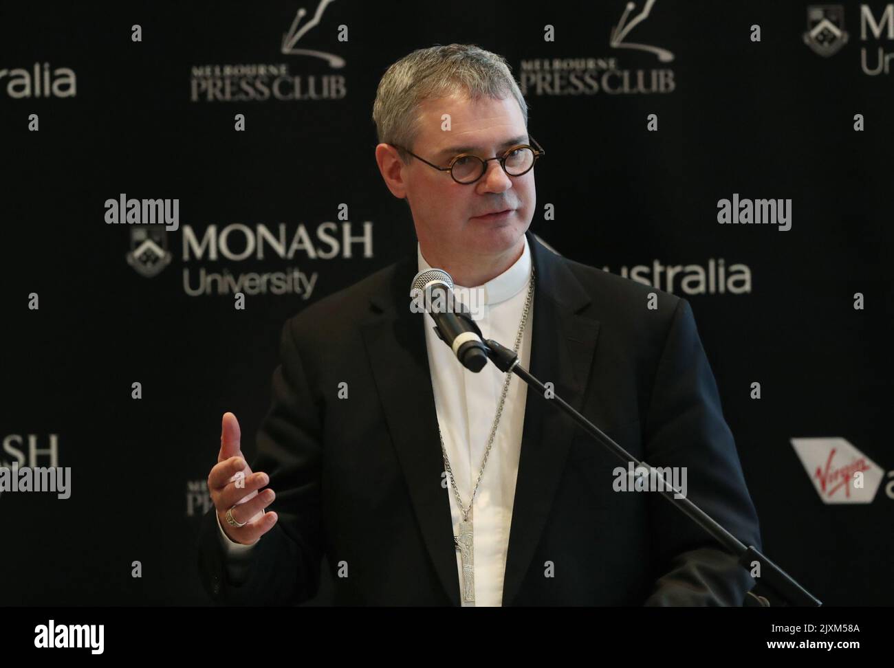 Melbourne's new Catholic archbishop Peter Comensoli addresses the ...