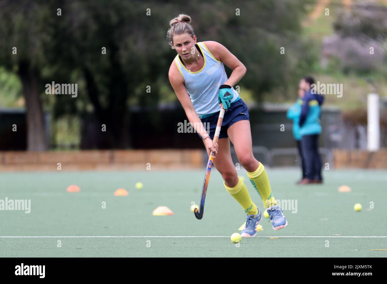 Madison Fitzpatrick of the Hockeyroos is seen in action during a ...