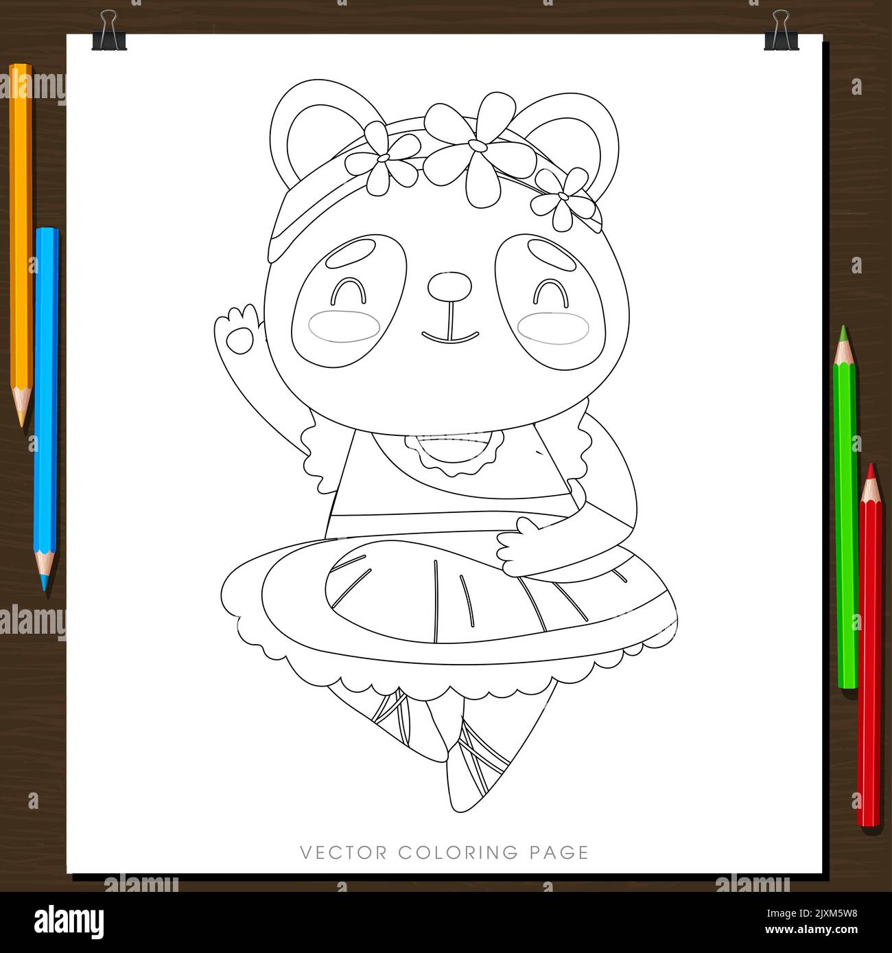 Coloring ballerina Stock Vector Images - Alamy