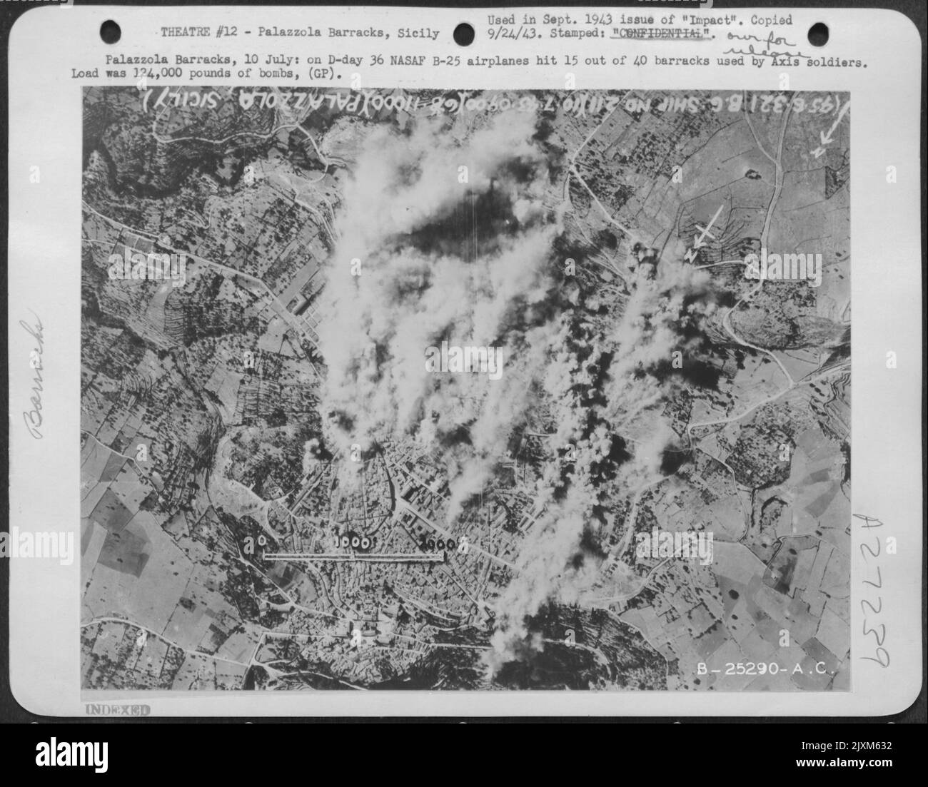 Palazzola Barracks, 10 July: on D-day 36 NASAF B-25 airplanes hit 15 ...