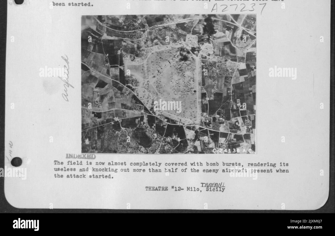 The field is now almost completely covered with bomb bursts, rendering ...