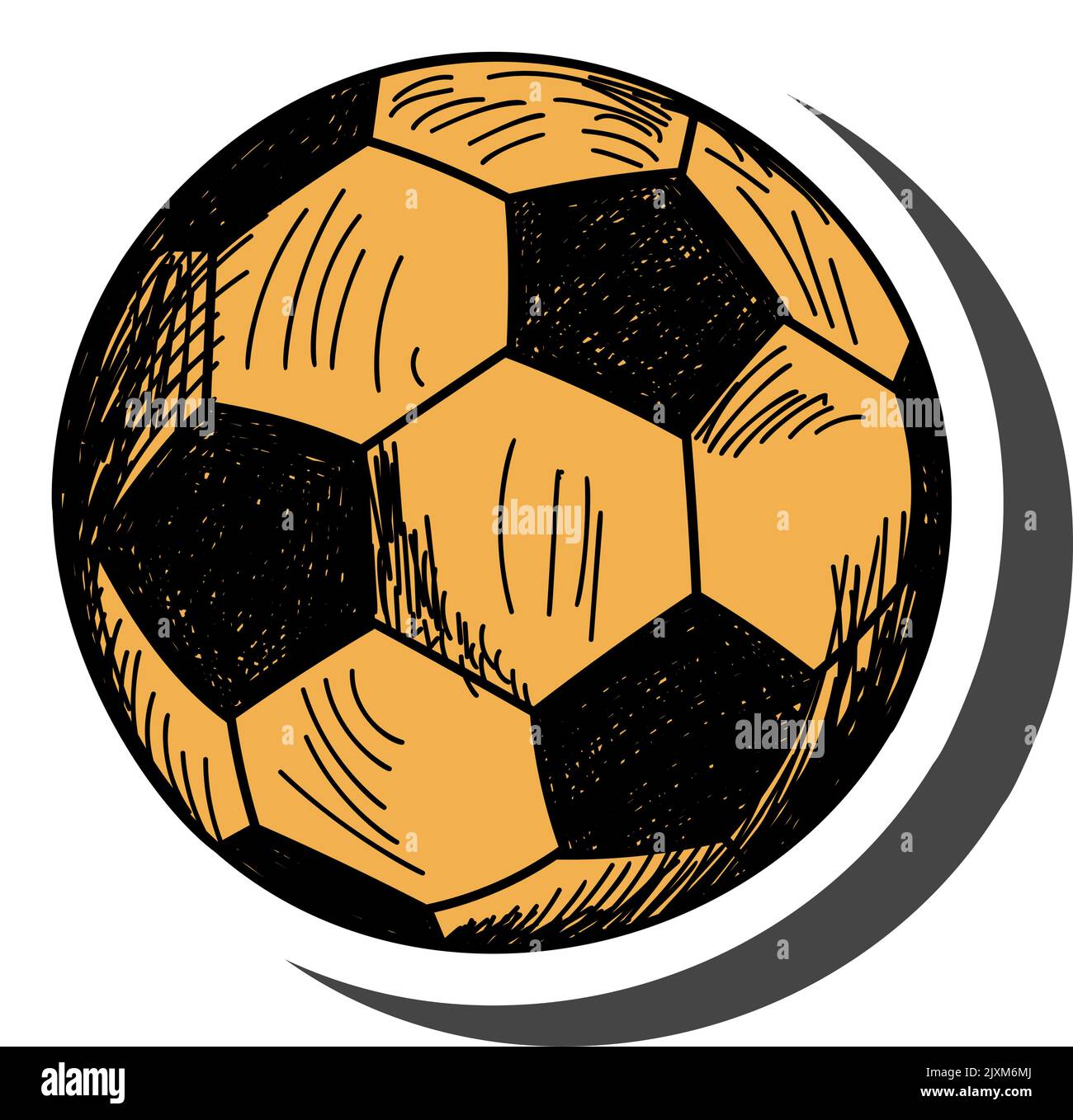 Football sticker with shadow on education theme. Back to school. Vector ...