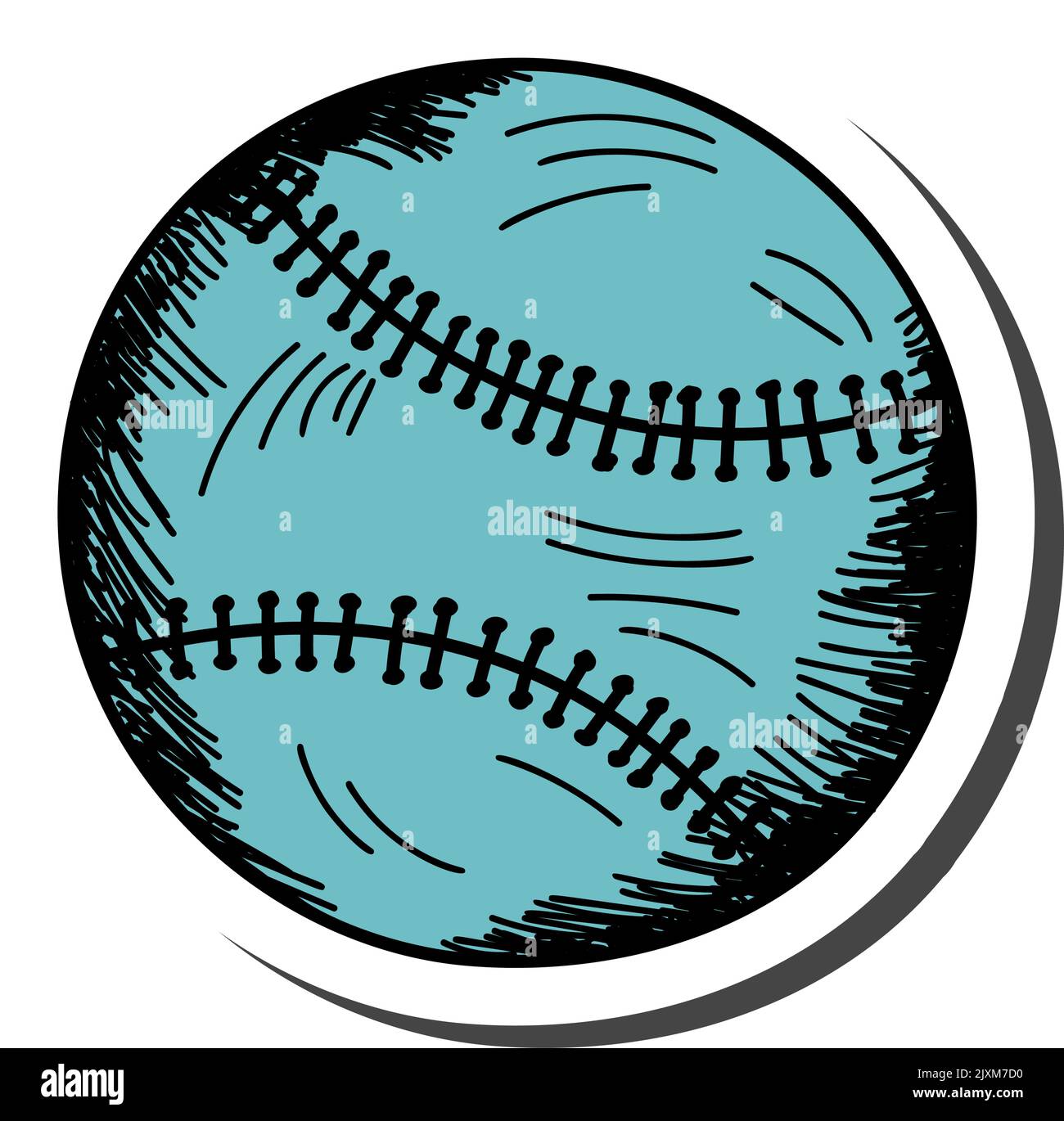 Baseball ball sticker with shadow on education theme. Back to school ...