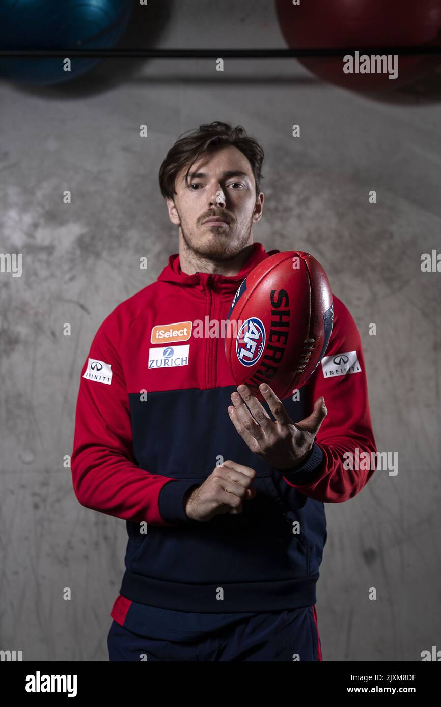 Michael Hibberd poses for a photo during a Melbourne Demons media opp ...