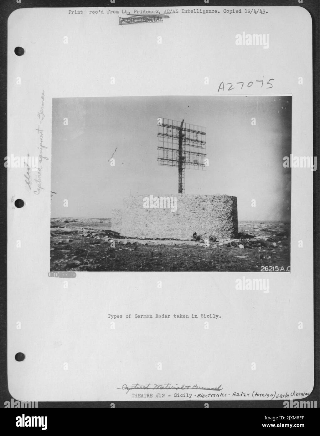 Types of German Radar taken in Sicily Stock Photo - Alamy