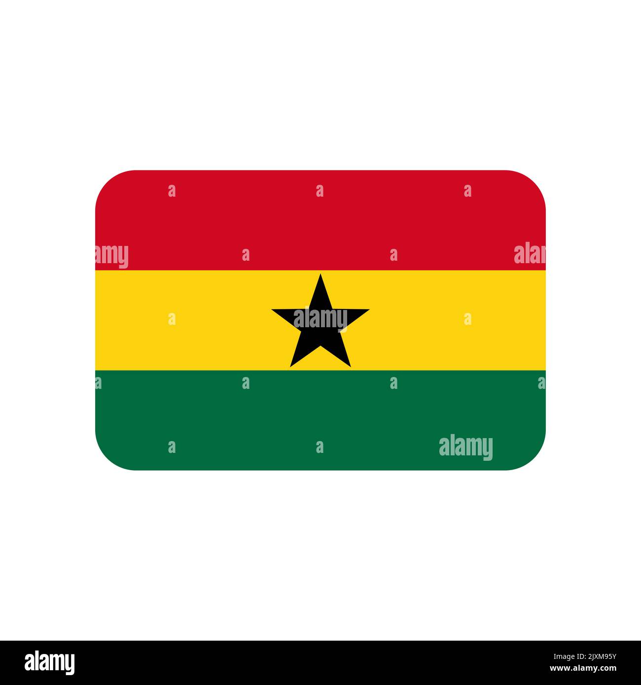 Ghana vector flag isolated on white background Stock Vector Image & Art ...