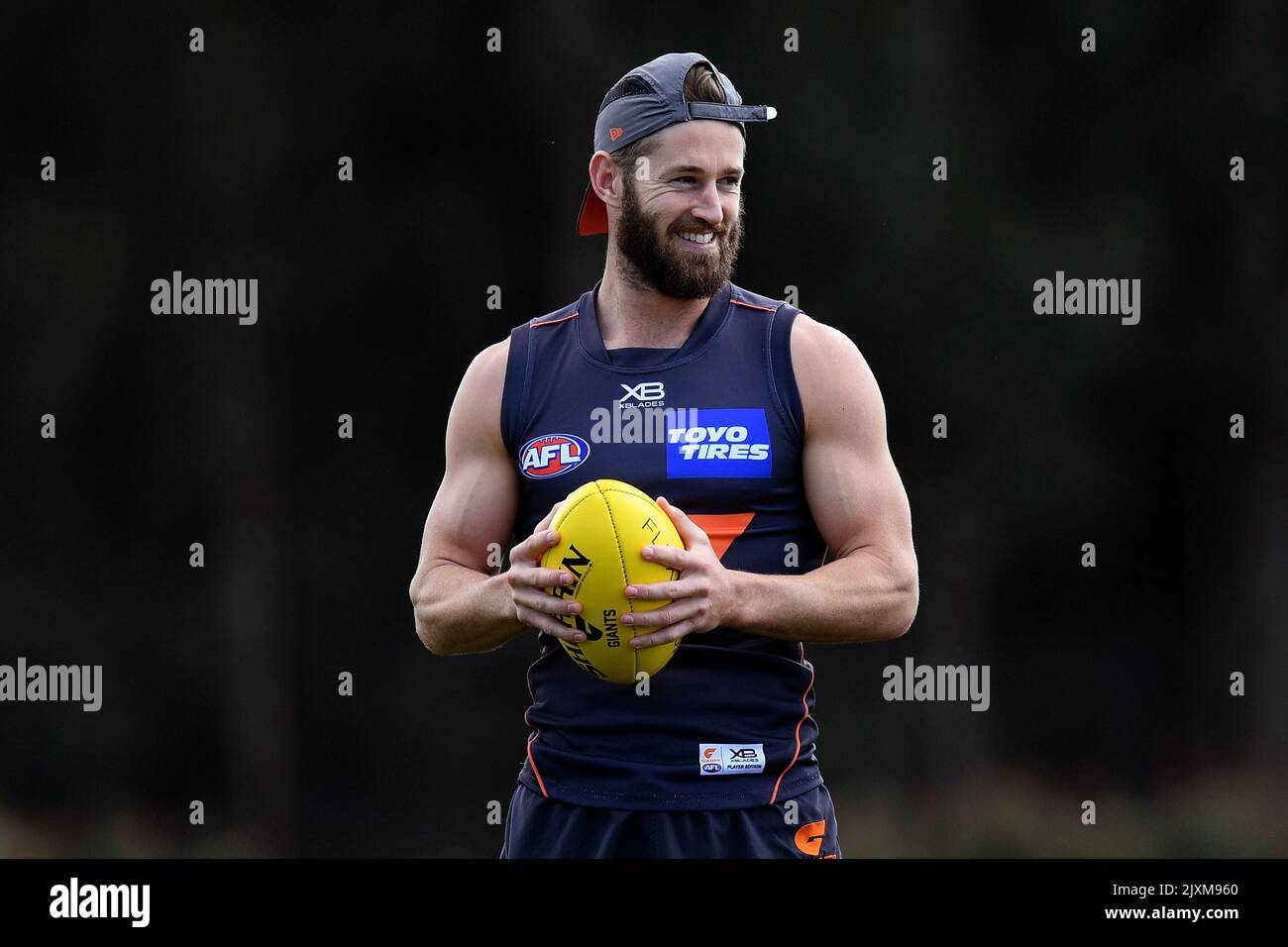 GWS Giants co-captain Callan Ward takes part in a training session at ...