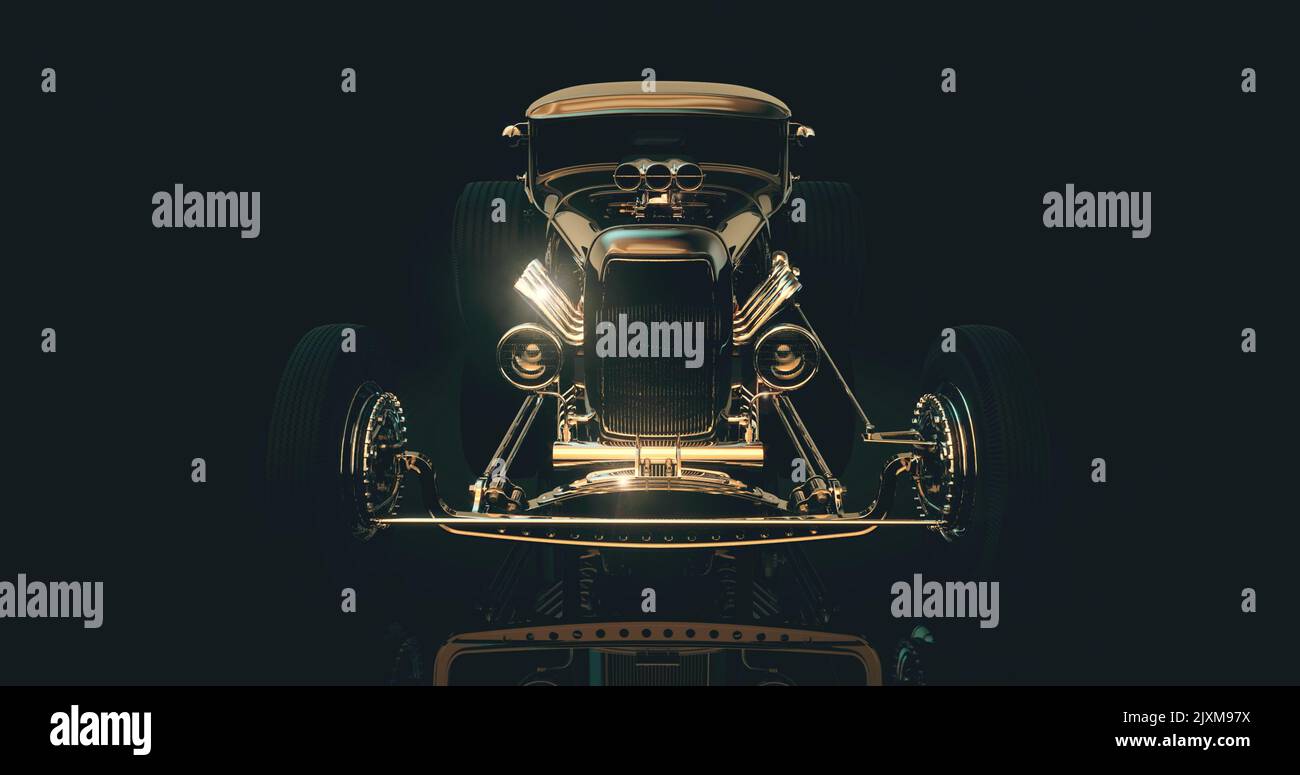 Hot Rod 3D render Stock Photo - Alamy